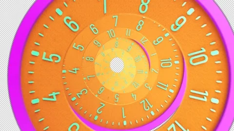 Spiral Clock Stock Footage ~ Royalty Free Stock Videos | Pond5