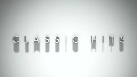 classic hits 3D title animation white te... | Stock Video | Pond5