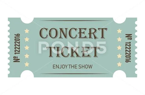 Classic retro ticket for cinema, circus, movie, theatre, cruise ...