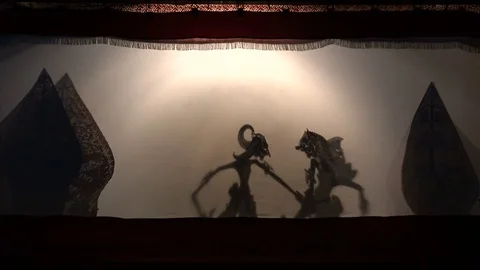 Classic Wayang Kulit show, shadow puppet... | Stock Video | Pond5