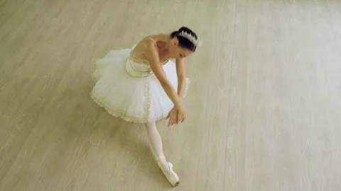 Classical ballet. Top view of ballerina ... | Stock Video | Pond5