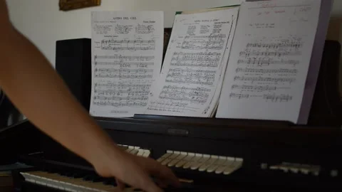 Classical pianist practice classical mus... | Stock Video | Pond5