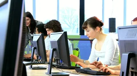 Classmates learning with young teacher i... | Stock Video | Pond5