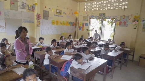 Classroom full of young boys paying atte... | Stock Video | Pond5