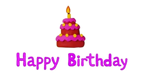 Clay Animation Title Happy Birthday and ... | Stock Video | Pond5