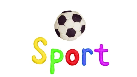 Clay Animation Title Kids and Sport. Alp... | Stock Video | Pond5
