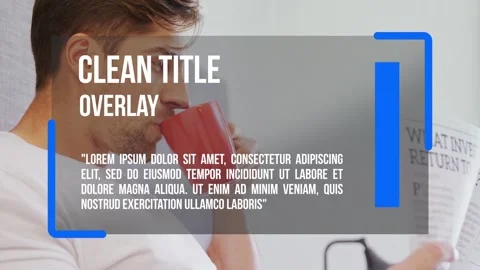 After Effects: Clean And Modern Title Overlay #169514203