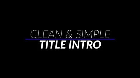 Clean and Simple Title Intro ~ After Effects #266281922