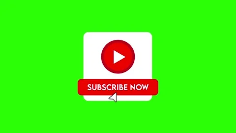 Clean Animated YouTube Subscribe Button | Stock Video | Pond5