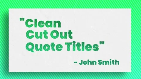 After Effects Template: Clean Cut Out Quotes #147734242