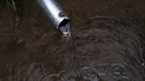 Clean drinking spring water flows from t... | Stock Video | Pond5