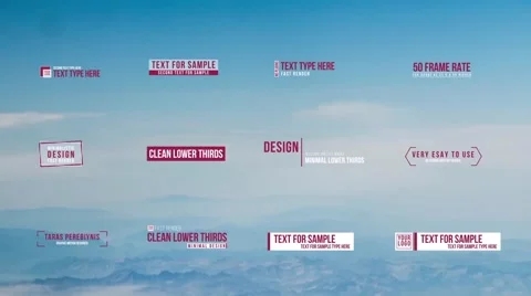 After Effects Template: Clean Lower Thirds #61963471 | Pond5