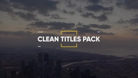 After Effects Template: Clean Titles Pack #129005455 | Pond5