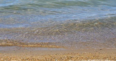 Clean transparent water wave surf and sa... | Stock Video | Pond5