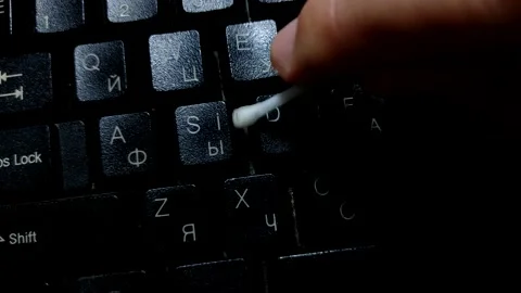 Cleaning and caring for a computer keybo... | Stock Video | Pond5