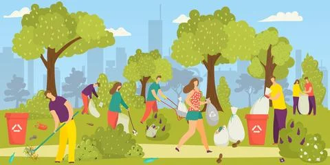 Animated People Cleaning The Environment