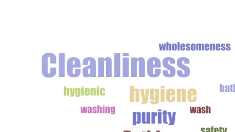 Cleanliness Tag Cloud Animated On White ... | Stock Video | Pond5
