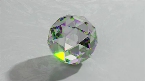 Clear round cut diamond, close-up side v... | Stock Video | Pond5