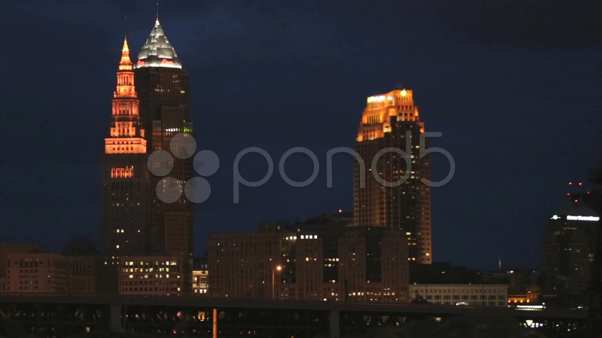 Cleveland Skyline Night