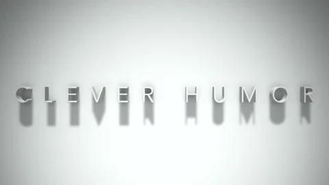 clever humor 3D title animation white te... | Stock Video | Pond5