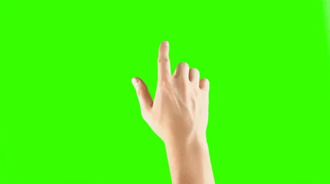 Hand Click Green Screen Stock Footage ~ Royalty Free Stock Videos | Pond5