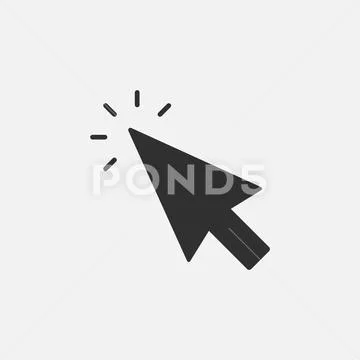 Click icon. Cursor sign. Clicking Arrow, Mouse Cursor Symbol. Vector ...