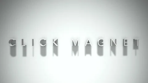 click magnet 3D title animation white te... | Stock Video | Pond5