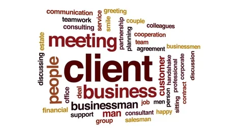 Client animated word cloud, text design ... | Stock Video | Pond5