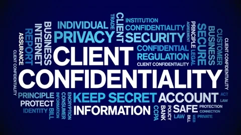 Client Confidentiality animated word clo... | Stock Video | Pond5