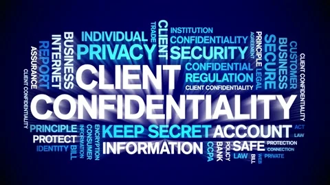 Client Confidentiality animated word clo... | Stock Video | Pond5