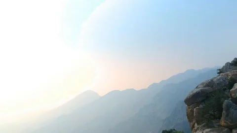 Cliff top horizontal pan in 60 fps | Stock Video | Pond5