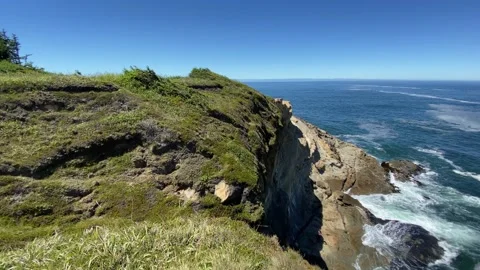 Cliffs and View of Ocean Shore Acres Sta... | Stock Video | Pond5