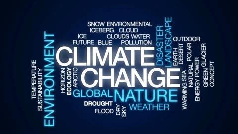 Climate change animated word cloud, text... | Stock Video | Pond5