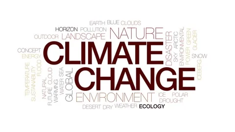 Climate change animated word cloud, text... | Stock Video | Pond5