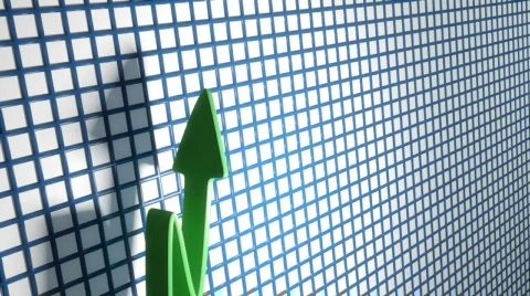 Climbing Green Chart Arrow | Stock Video | Pond5