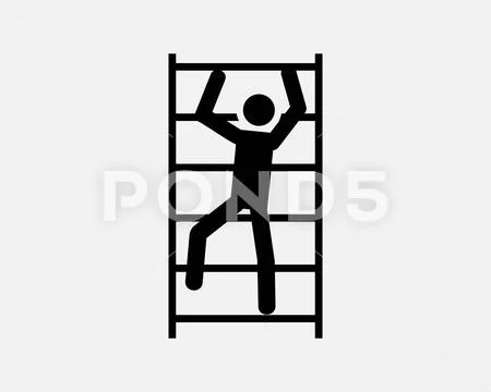 Climbing Ladder Vector Climb Ladder Silhouette Vector Images
