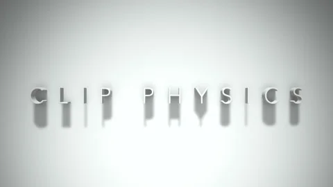 clip physics 3D title animation white te... | Stock Video | Pond5