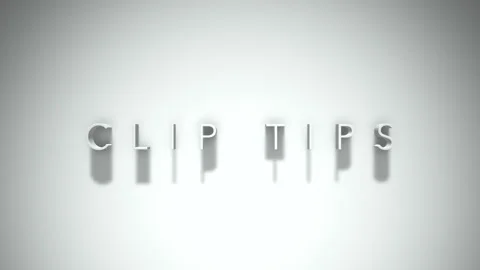 clip tips 3D title animation with shadow... | Stock Video | Pond5