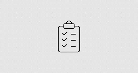 clipboard checklist animated outline ico... | Stock Video | Pond5