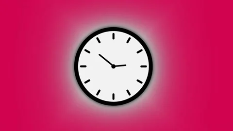 clock on 12 hour clock 4k video Animatio... | Stock Video | Pond5