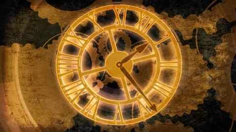 Clock and Gears Looping Animated Backgro... | Stock Video | Pond5