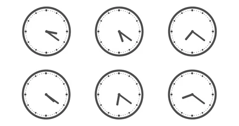 Clock with different time zones. Wall Cl... | Stock Video | Pond5