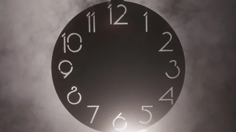 A Clock Face with No Hands and Smoke in ... | Stock Video | Pond5
