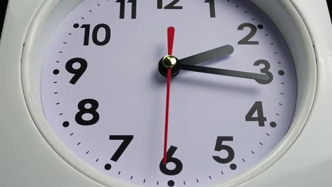 Clock face with numbers and hands. | Stock Video | Pond5