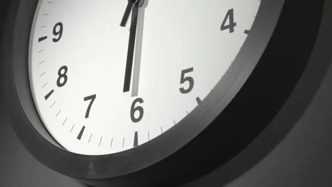 Clock Face in Time Lapse on Dark Grey Wa... | Stock Video | Pond5