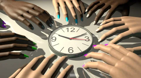 Clock with hand tapping impatiently, 3D ... | Stock Video | Pond5