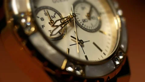 Clock hands in motion on the dial clock ... | Stock Video | Pond5
