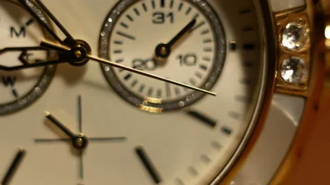Clock hands in motion on the dial clock ... | Stock Video | Pond5