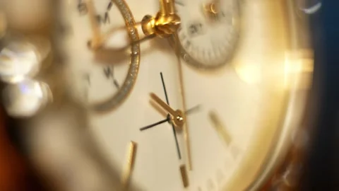 Clock hands in motion on the dial clock ... | Stock Video | Pond5