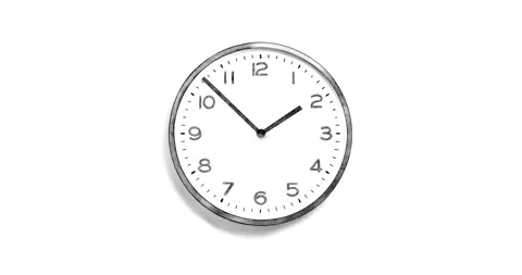 Clock with hands moving, hours and minut... | Stock Video | Pond5